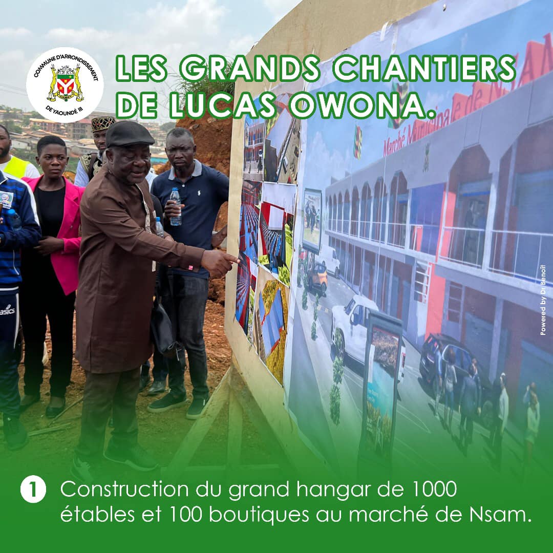 Un nouveau hangar en construction au marché de Nsam - Actualite et ...